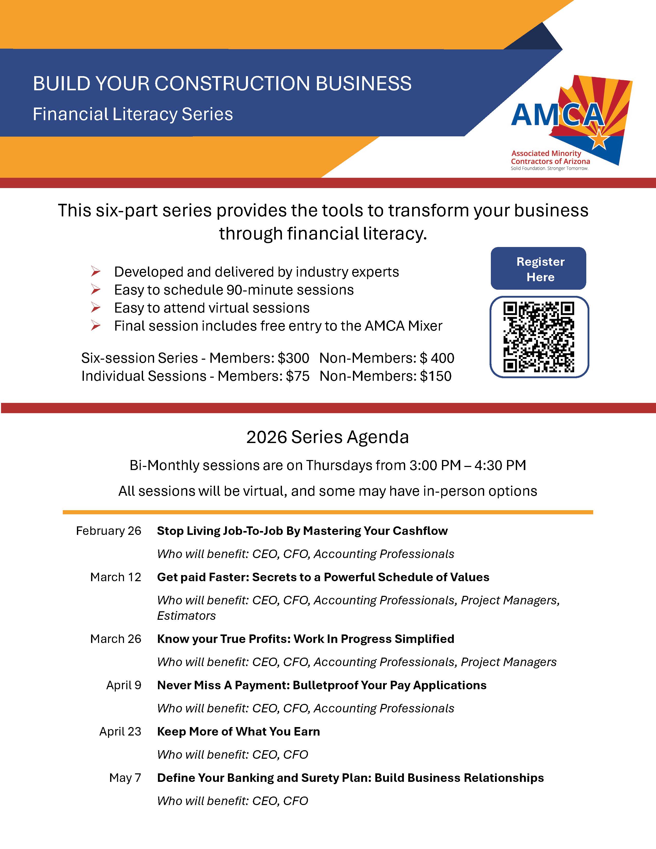 Financial Series Flyer – Final with QR Code – AMCA